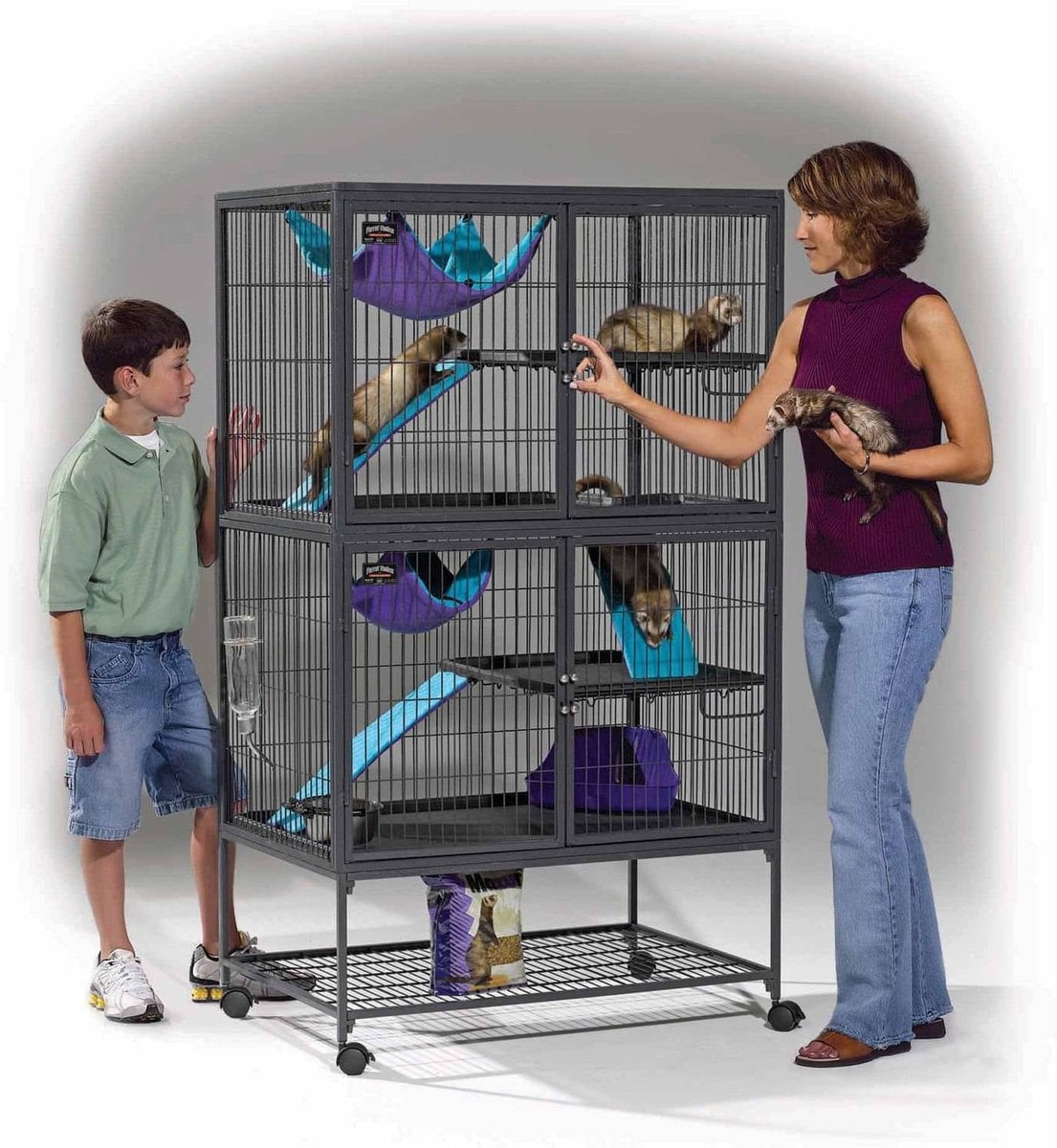 Out of Stock - MIDWEST Ferret Nation Deluxe Ferret Cage, Double Story ...