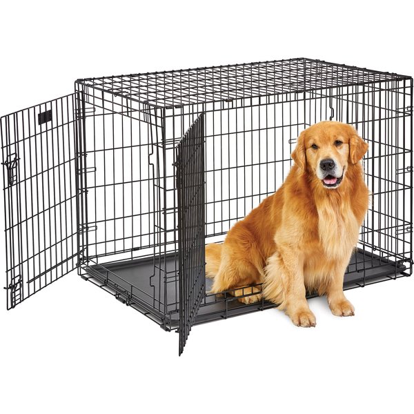 LUCKY DOG Sliding Double Door Wire Dog Crate, 42 inch - Chewy.com
