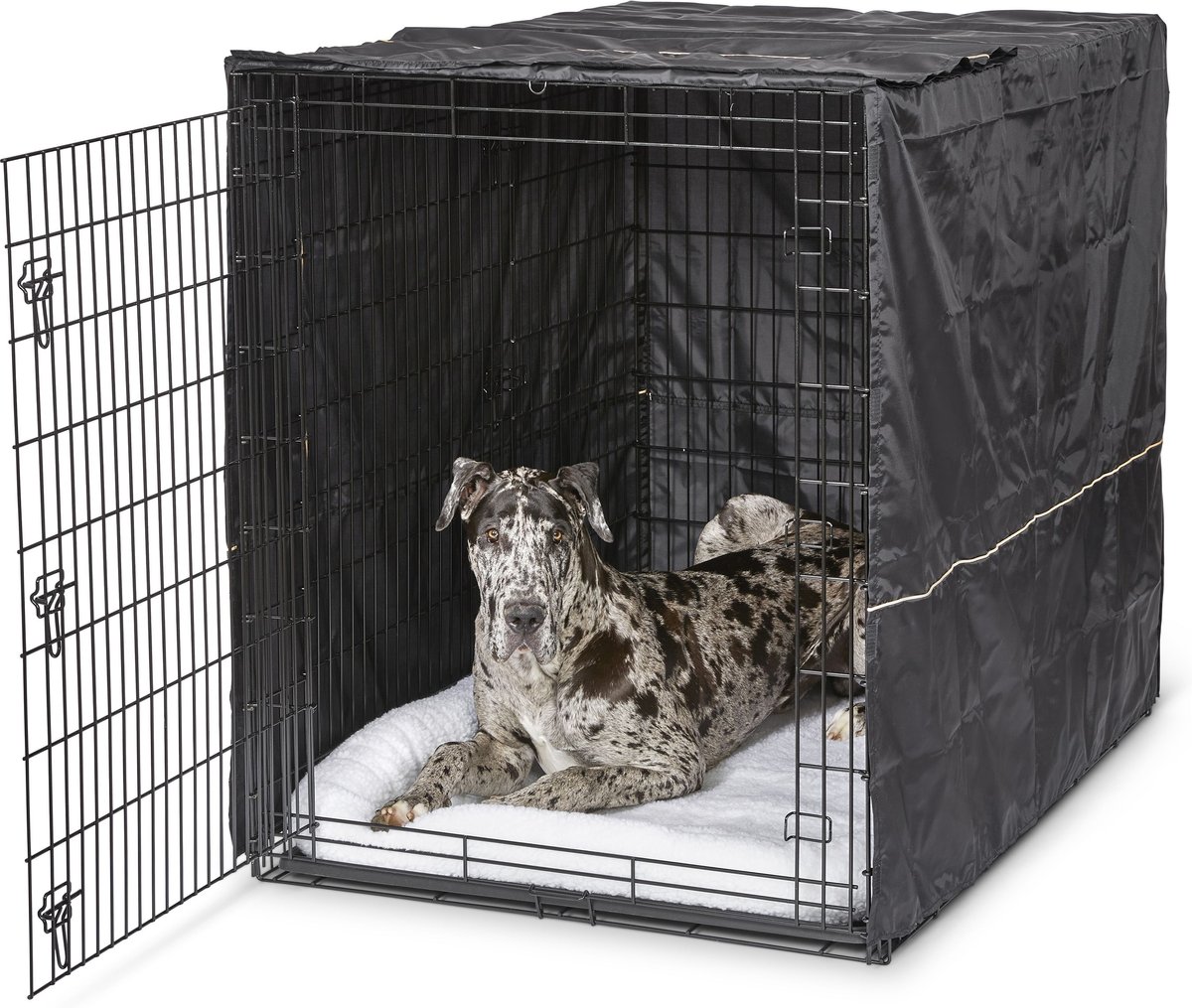 MIDWEST Quiet Time Crate Cover, 54-in, Black, Giant - Chewy.com