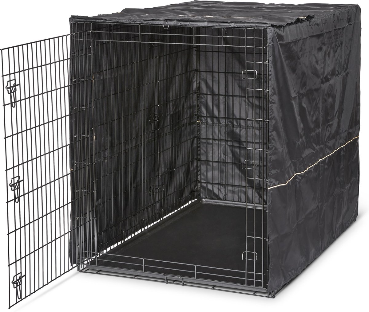 MIDWEST Quiet Time Crate Cover, 54-in, Black, Giant - Chewy.com