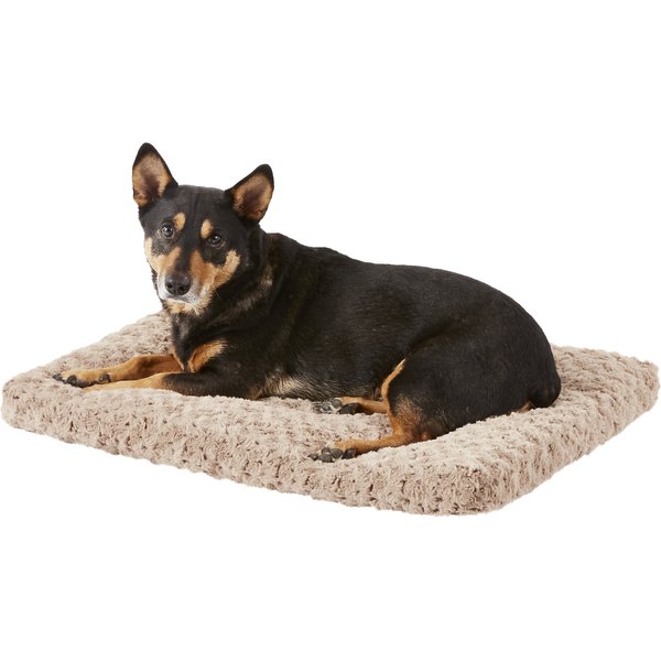 FRISCO Quilted Plush Dog Crate Mat, Gray, 30-in - Chewy.com