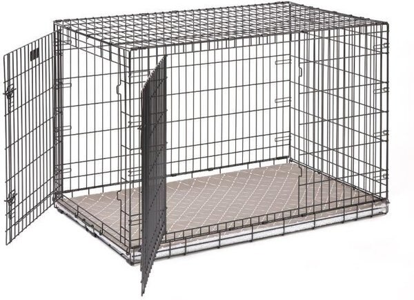 MIDWEST Quiet Time Reversible Crate Pan Cover Dog & Cat Crate, Mushroom ...