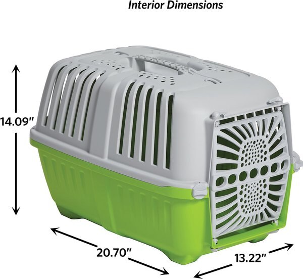 MIDWEST Spree Hard-Sided Dog & Cat Kennel, Green, 22-in - Chewy.com