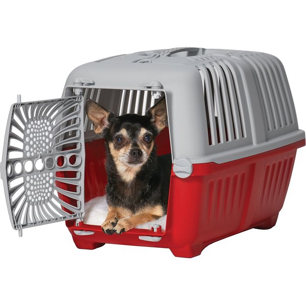 MIDWEST Spree Plastic Dog & Cat Kennel, Red, 19-in - Chewy.com