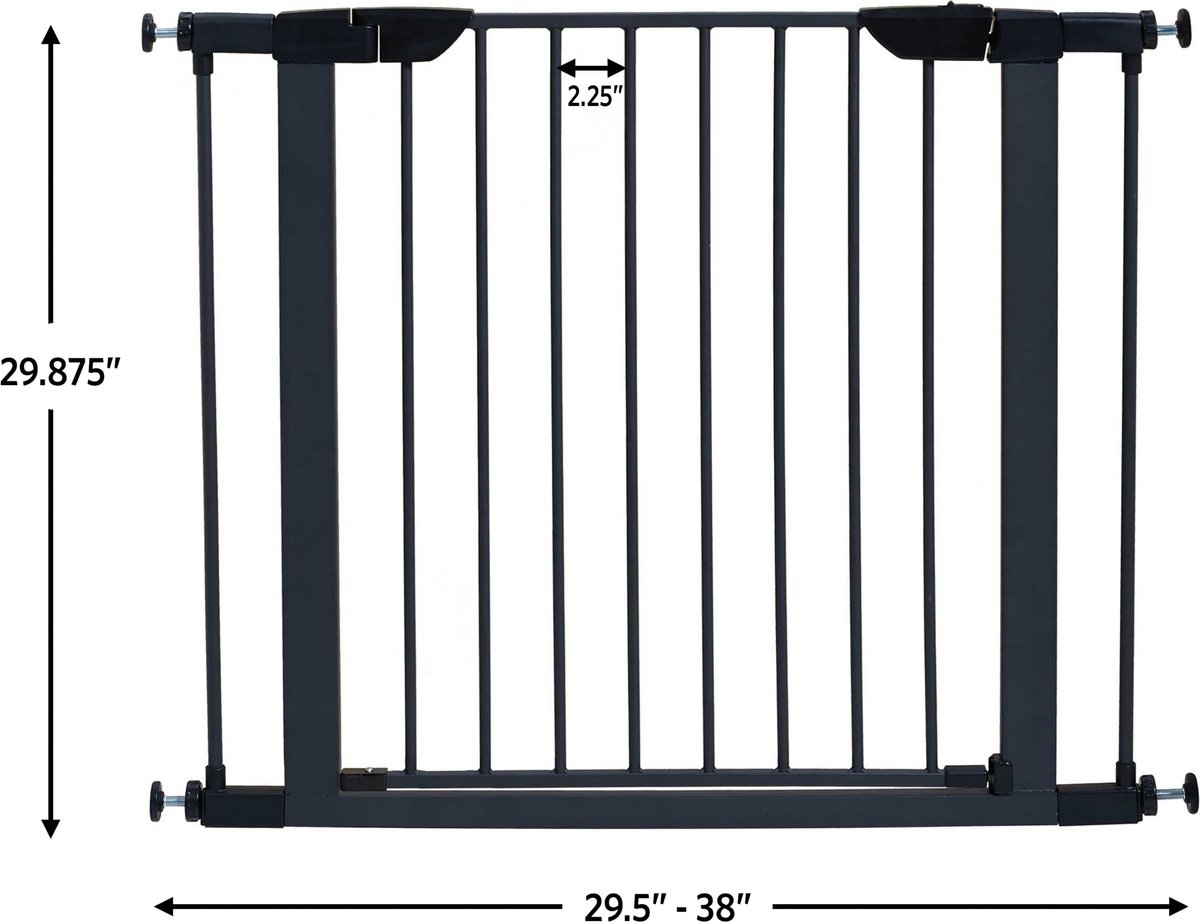 Out of Stock - MIDWEST Steel Pet Gate, Graphite, 29-in - Chewy.com