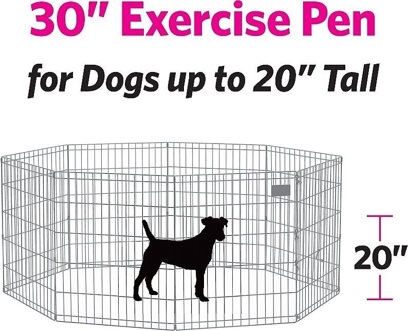 MIDWEST Wire Dog Exercise Pen with Step-Thru Door, Gold Zinc, 30-in ...