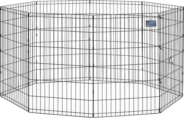 MIDWEST Wire Foldable Dog & Cat Exercise Pen, Black, Intermediate: 36 ...