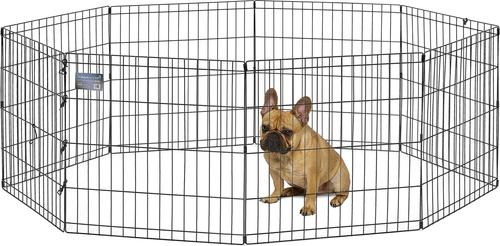 MIDWEST Wire Foldable Dog & Cat Exercise Pen, Black, Small: 24-in ...