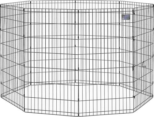 MIDWEST Wire Foldable Dog & Cat Exercise Pen, Black, X-Large: 48-in ...