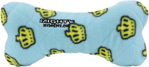 MIGHTY Bone Squeaky Plush Dog Toy, Blue, Small - Chewy.com