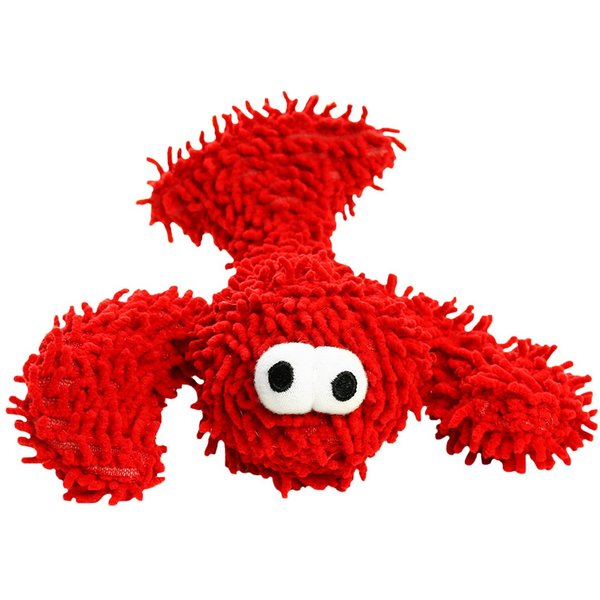 MIGHTY Jr Microfiber Ball Lobster Squeaky Plush Dog Toy, Red - Chewy.com