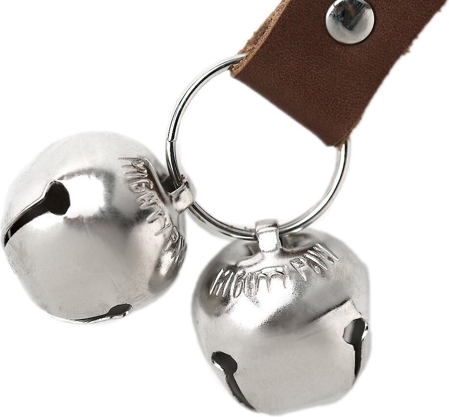 MIGHTY PAW Leather Tinkle Bells Dog Doorbell, Brown - Chewy.com