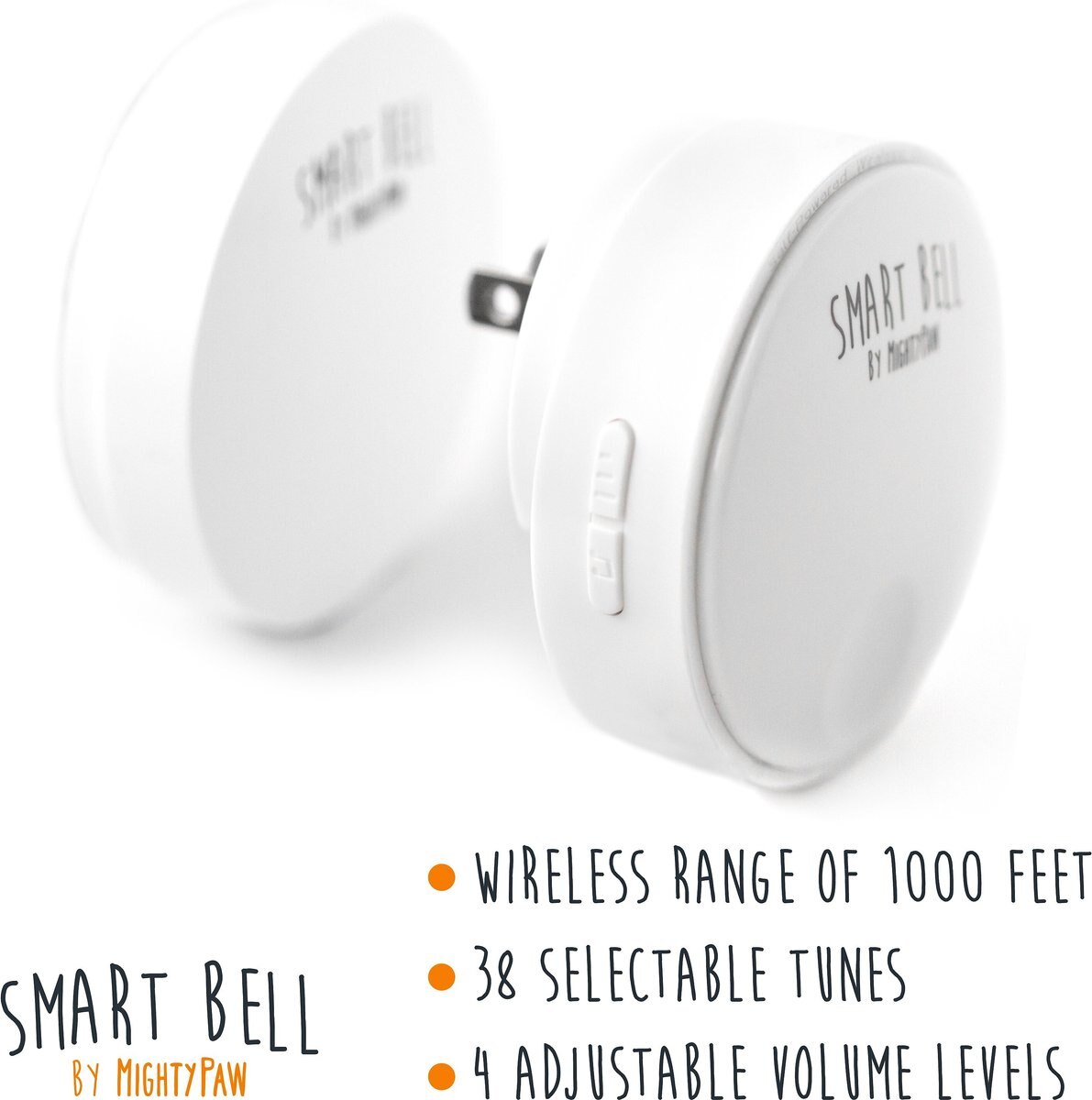 MIGHTY PAW Smart Bell 2.0 Potty Training Dog Doorbell, White, 2 count ...