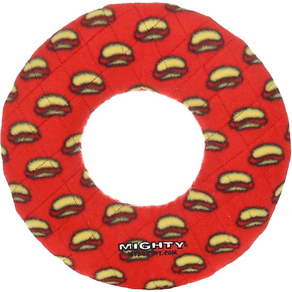 MIGHTY Bone Squeaky Plush Dog Toy, Yellow - Chewy.com