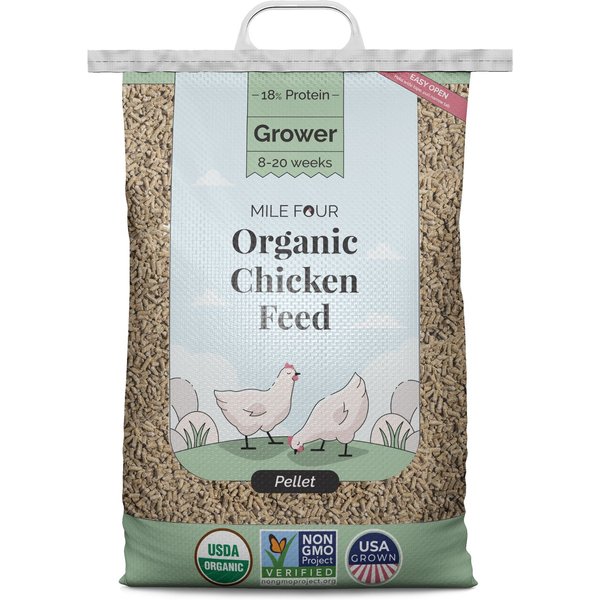BAR ALE Organic 18% Protein Soy & Corn-Free Layer Mini Pellet Chicken ...