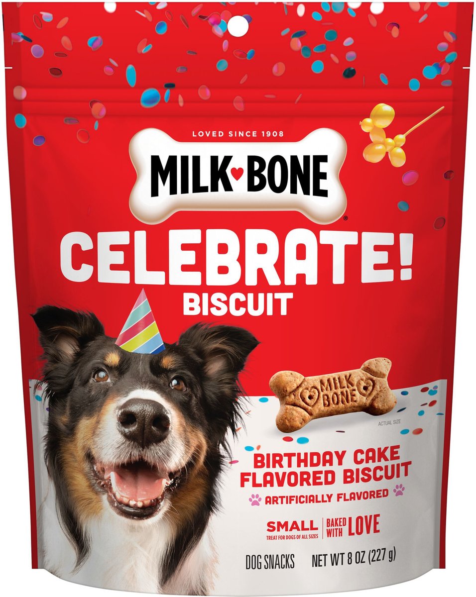 MILK-BONE CELEBRATE Birthday Cake Artificially Flavored Biscuits Small ...