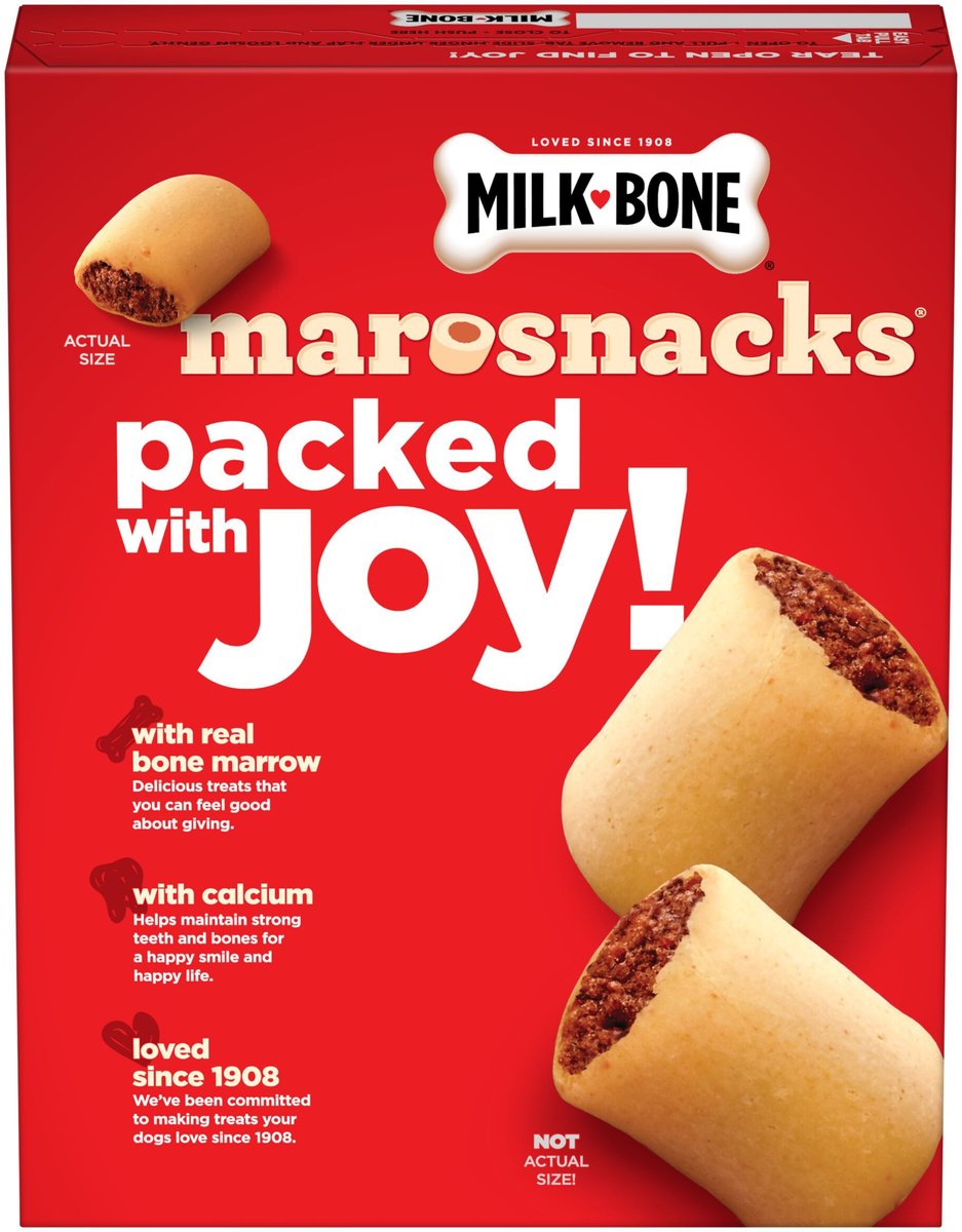 MILK-BONE MaroSnacks Real Bone Marrow Dog Treats, 10-oz box - Chewy.com