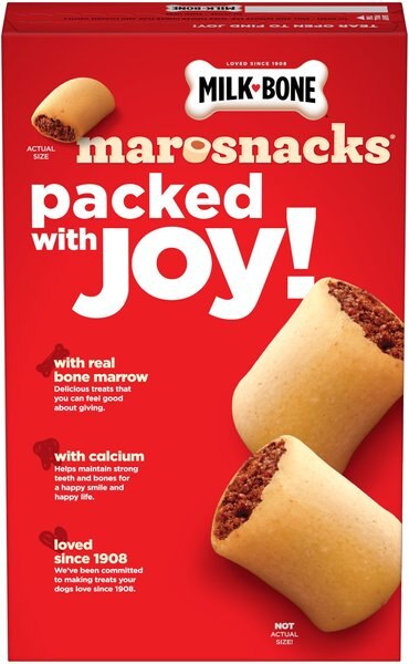 MILK-BONE MaroSnacks Real Bone Marrow Dog Treats, 15-oz bag, case of 6 ...