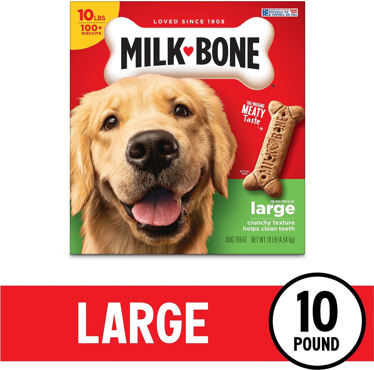 MILK-BONE Original Large Biscuit Dog Treats, 10-lb box - Chewy.com