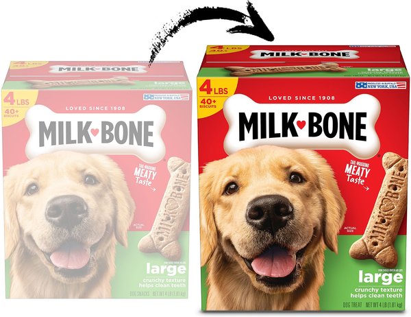 MILK-BONE Original Large Biscuit Dog Treats, 4-lb box, bundle of 2 ...