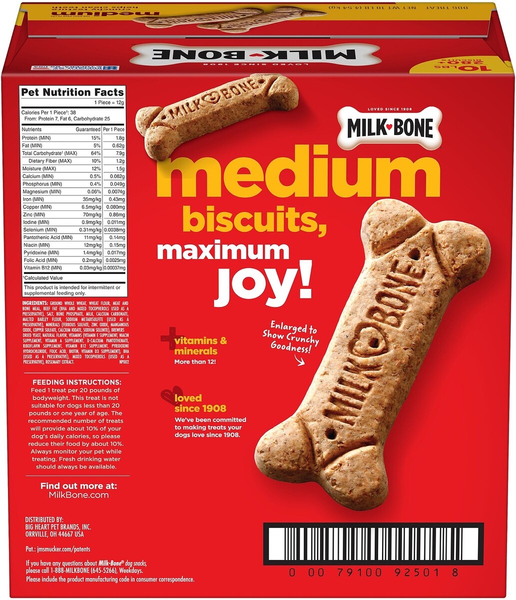 MILK-BONE Original Medium Biscuit Dog Treats, 20-lb bundle - Chewy.com