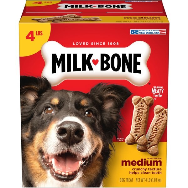 MILK-BONE Original Large Biscuit Dog Treats, 4-lb box - Chewy.com