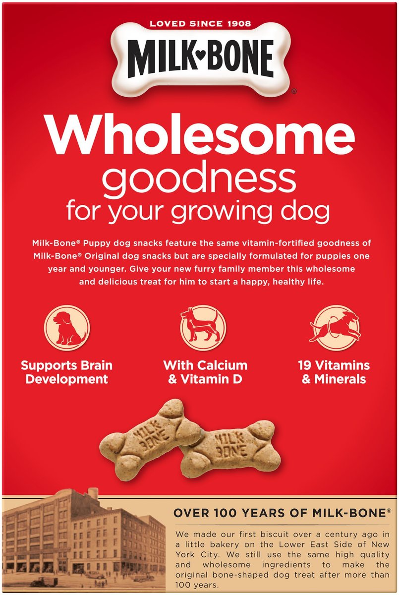 MILK-BONE Original Puppy Biscuit Dog Treats, 16-oz box - Chewy.com