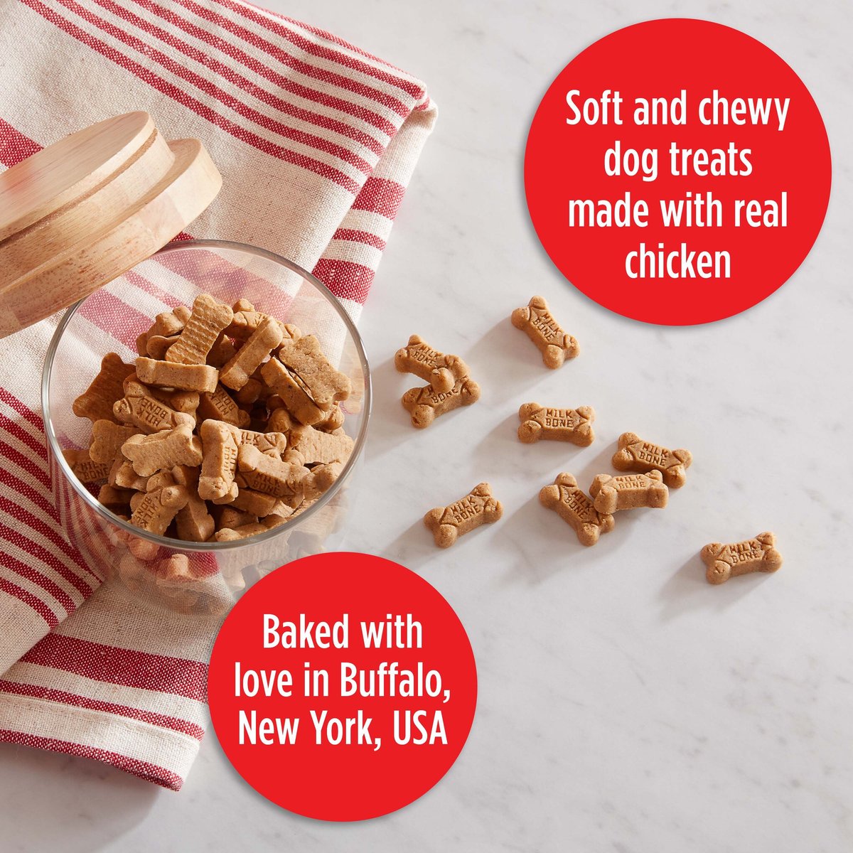 MILK-BONE Soft & Chewy Minis Made with Real Chicken Soft & Chewy Dog ...