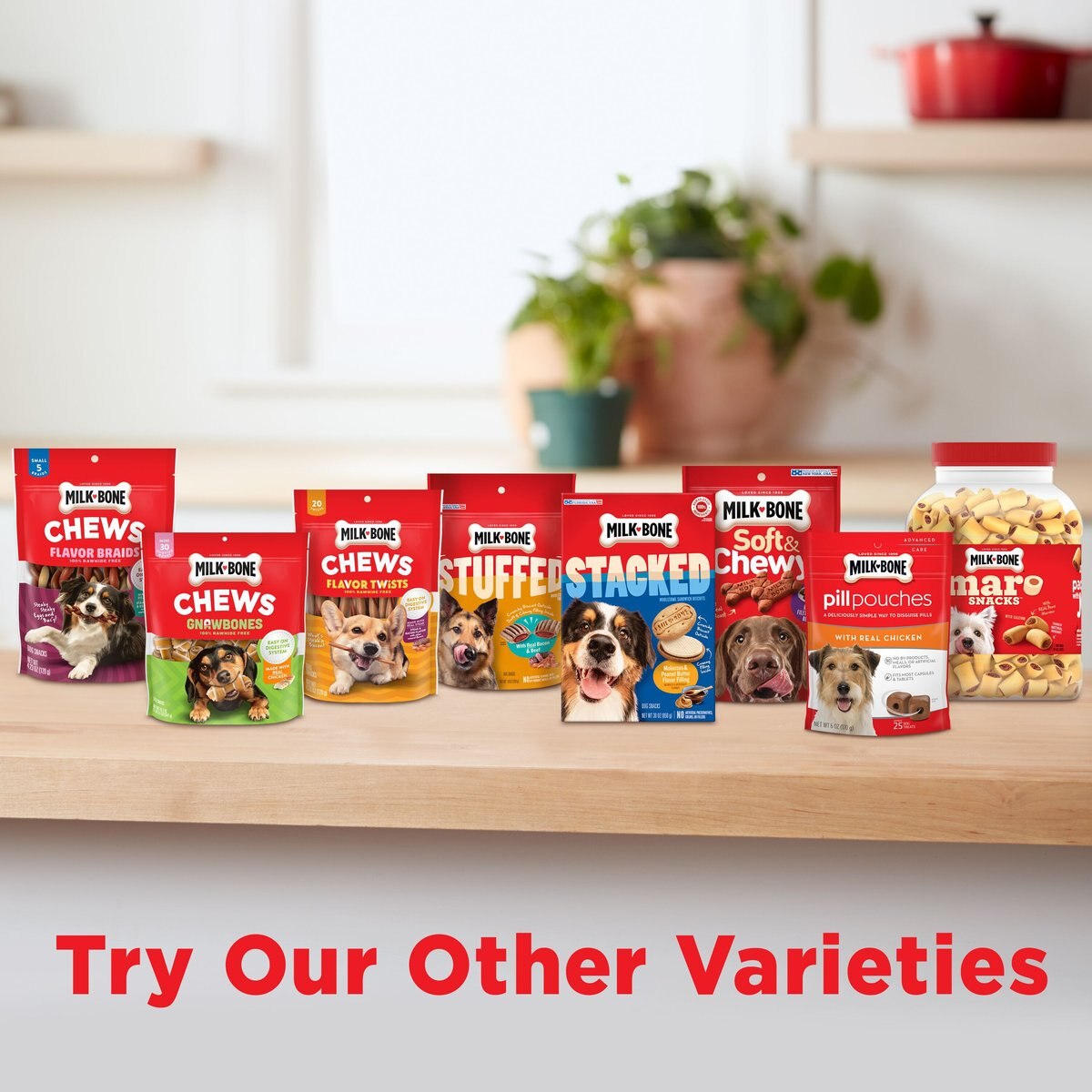 MILK-BONE Stacked Biscuits Molasses & Peanut Butter Flavor Dog Treats ...