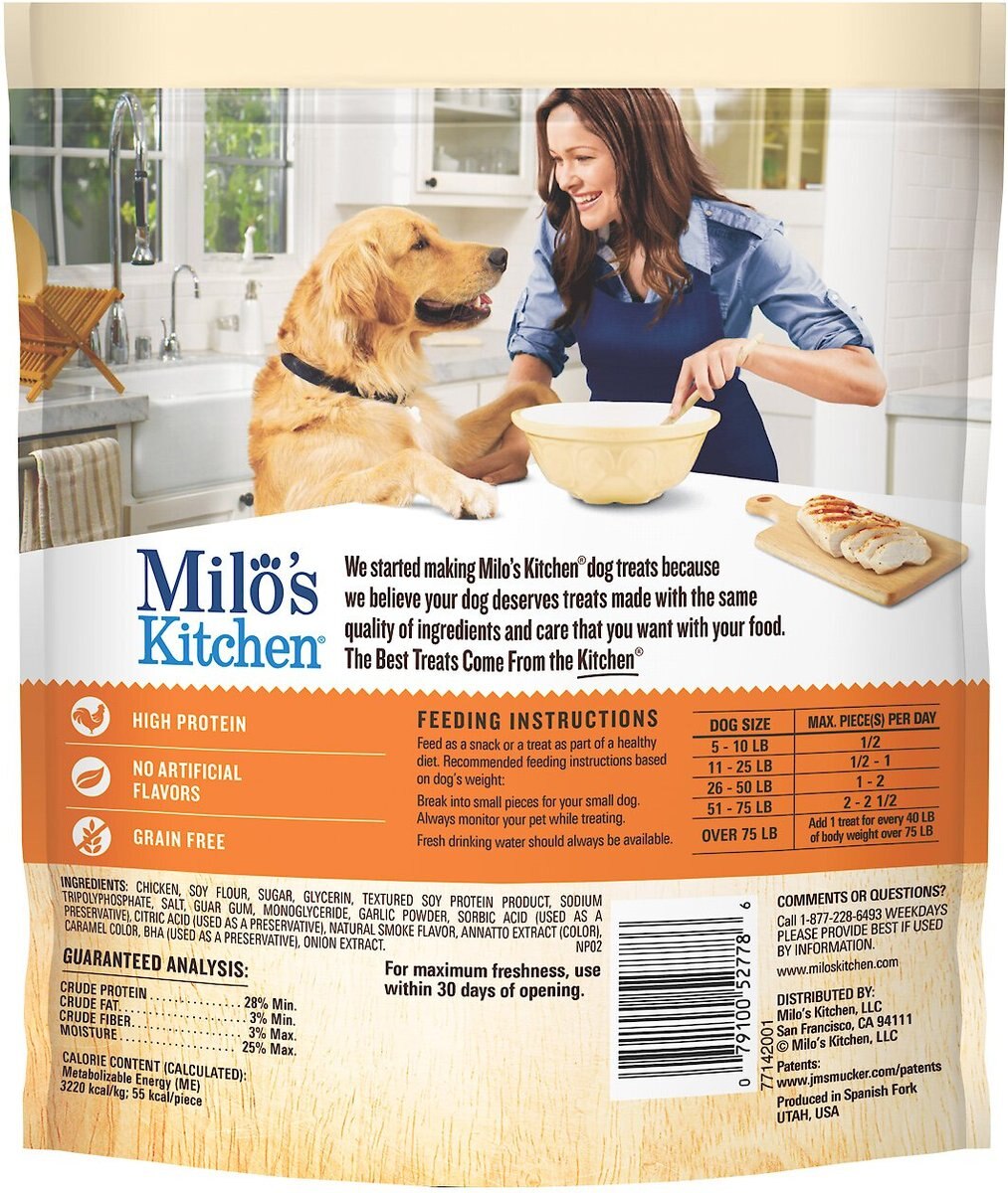 MILO'S KITCHEN Chicken Jerky Recipe Dog Treats, 15-oz bag - Chewy.com