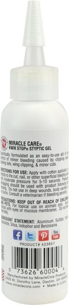 Out of Stock - MIRACLE CARE Kwik Stop Styptic Gel for Dogs & Cats, 4-oz ...