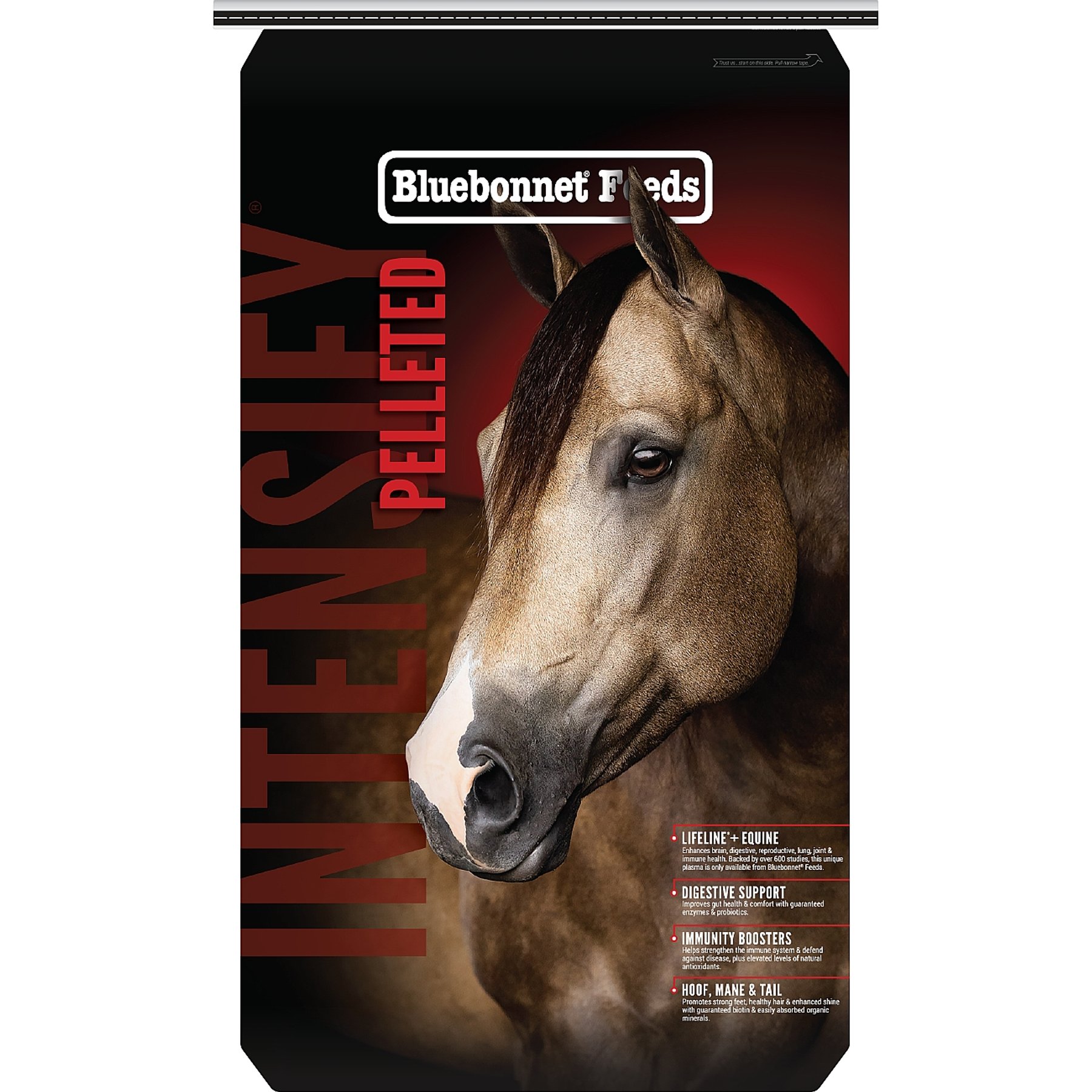 BLUEBONNET FEEDS Intensify Pelleted High Fat, Low Starch Horse Feed, 50 ...