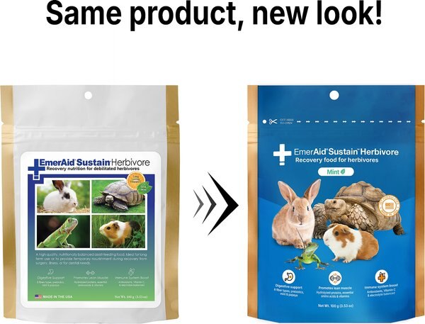 LAFEBER EmerAid Sustain Herbivore Mint Recovery Food, 100-gram bag ...