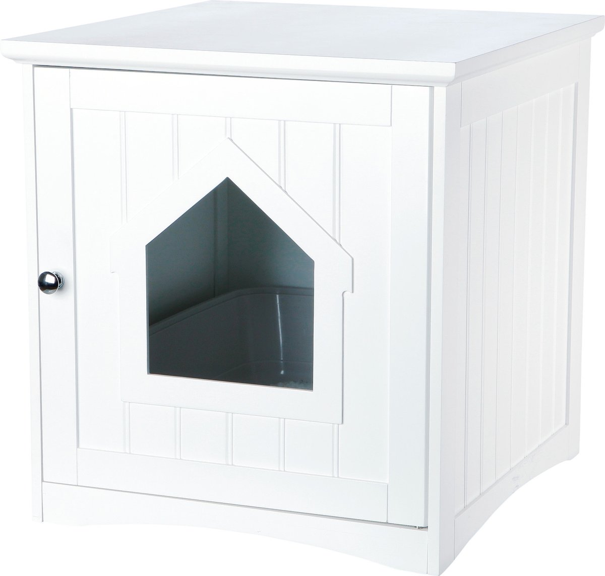 TRIXIE Wooden Cat Home & Litter Box Cover, White - Chewy.com