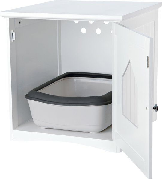 TRIXIE Wooden Cat Home & Litter Box Cover, White - Chewy.com