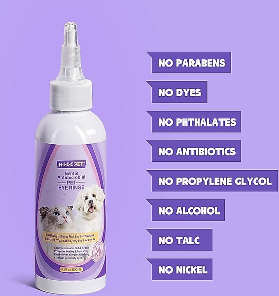 HICC PET Gentle Antimicrobial Dog & Cat Eye Rinse, 5.1-fl oz bottle ... HICC PET Gentle Antimicrobial Dog & Cat Eye Rinse, 5.1-fl oz bottle ...