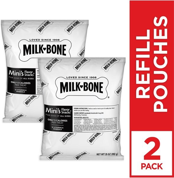 MILK-BONE Mini's Flavor Snacks Beef, Chicken & Bacon Flavored Biscuit ...