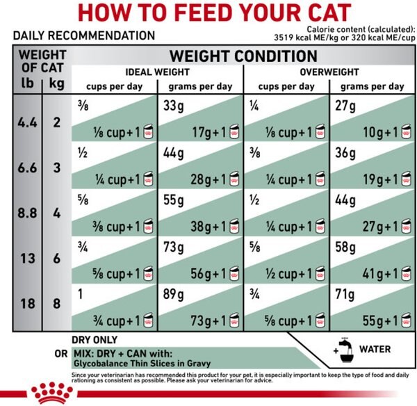 ROYAL CANIN VETERINARY DIET Adult Glycobalance Dry Cat Food, 4.4-lb bag ...