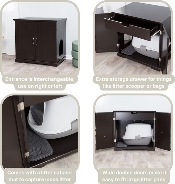 Discontinued - TRIXIE Wooden Cat Litter Box Enclosure, X-Large ...