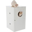 TRIXIE 2-Story Wooden Cat Litter Box Enclosure, White - Chewy.com