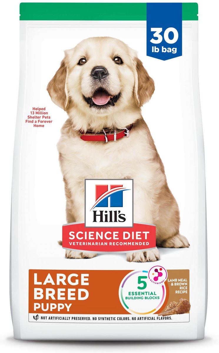 HILL'S SCIENCE DIET Puppy Large Breed Lamb Meal & Brown Rice Recipe Dry ...