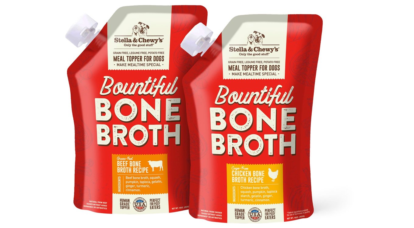 STELLA & CHEWY'S Bountiful Bone Broth Grass-Fed Beef Recipe Meal Dog ...