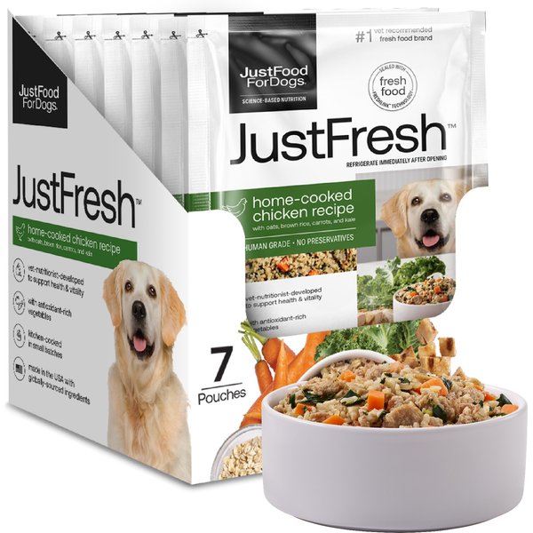 JUSTFOODFORDOGS JustFresh Human Grade Home-Cooked Chicken Recipe Fresh ...