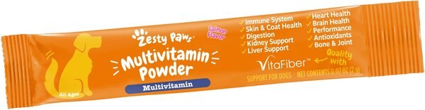 ZESTY PAWS Multivitamin Powder Salmon Flavored Digestion, Mobility ...