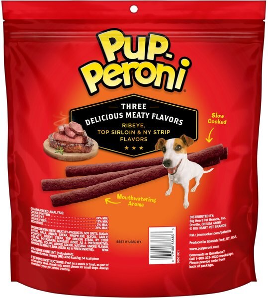 PUP-PERONI Triple Steak Flavor Dog Treats, 35-oz bag - Chewy.com