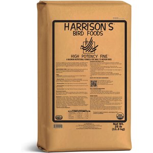 HARRISON'S High Potency Fine Organic Pellet Bird Food, 25-lb bag ...