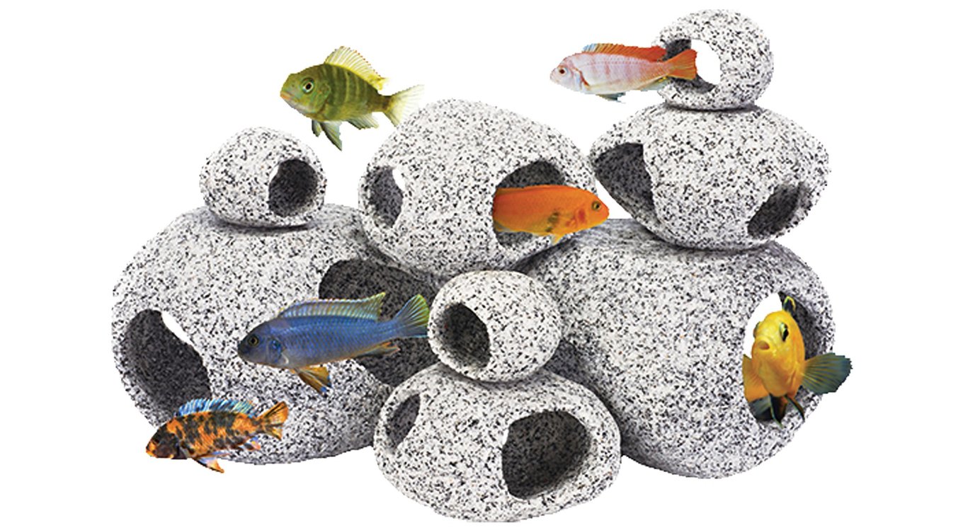 PENN-PLAX Stone Hideaway Aquarium Ornament, 1 count - Chewy.com