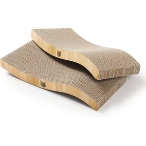 BEST PET SUPPLIES Catify Slope Catnip Scratcher Cat Toy, 2 count ...