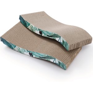 BEST PET SUPPLIES Catify Slope Catnip Scratcher Cat Toy, 2 count ...