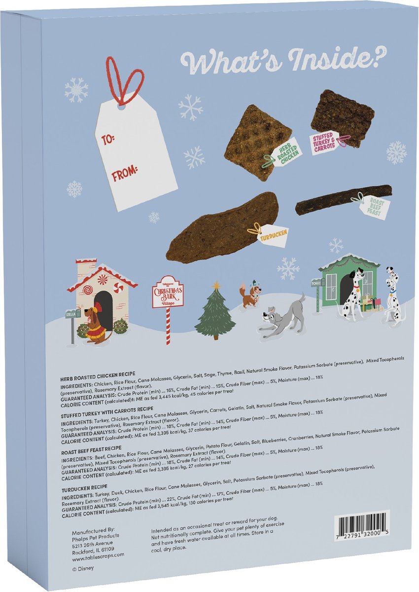 DISNEY TABLE SCRAPS Advent Calendar Chicken, Turkey, Beef, & Duck Jerky ...